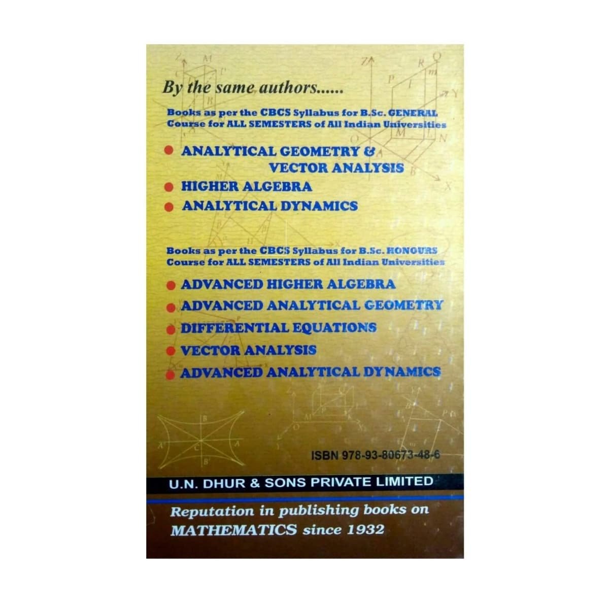 ADVANCED ANALYTICAL GEOMETRY